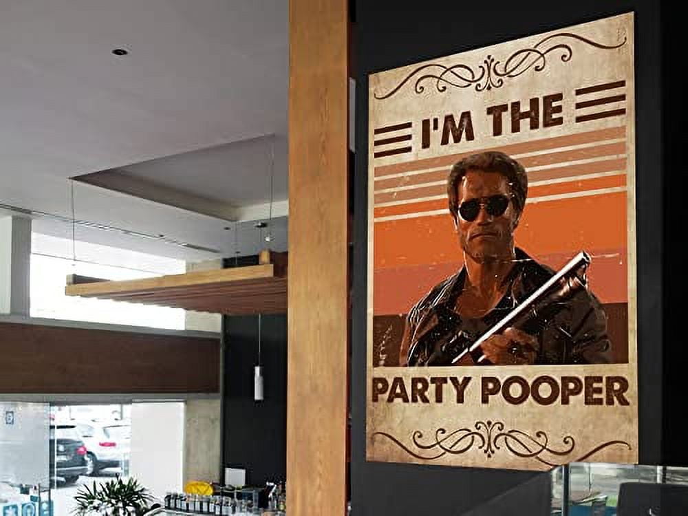 XBY MEMES Kindergarten Cop I'm The Party Pooper Retro Art Poster 18"x24 ...