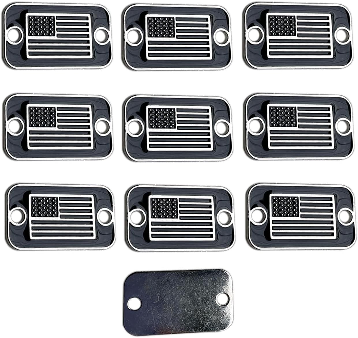 XBage 10 Set Us Flag Rectangular Paracord Bracelet Accessories Or Shoe ...