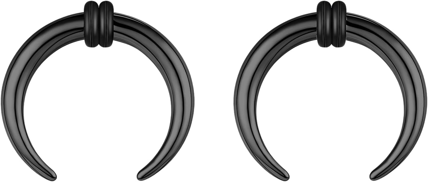 XBage 2Pcs Pincher Tapers Septum Rings, 2G 4G 6G 8G 10G 14G 16G Buffalo ...