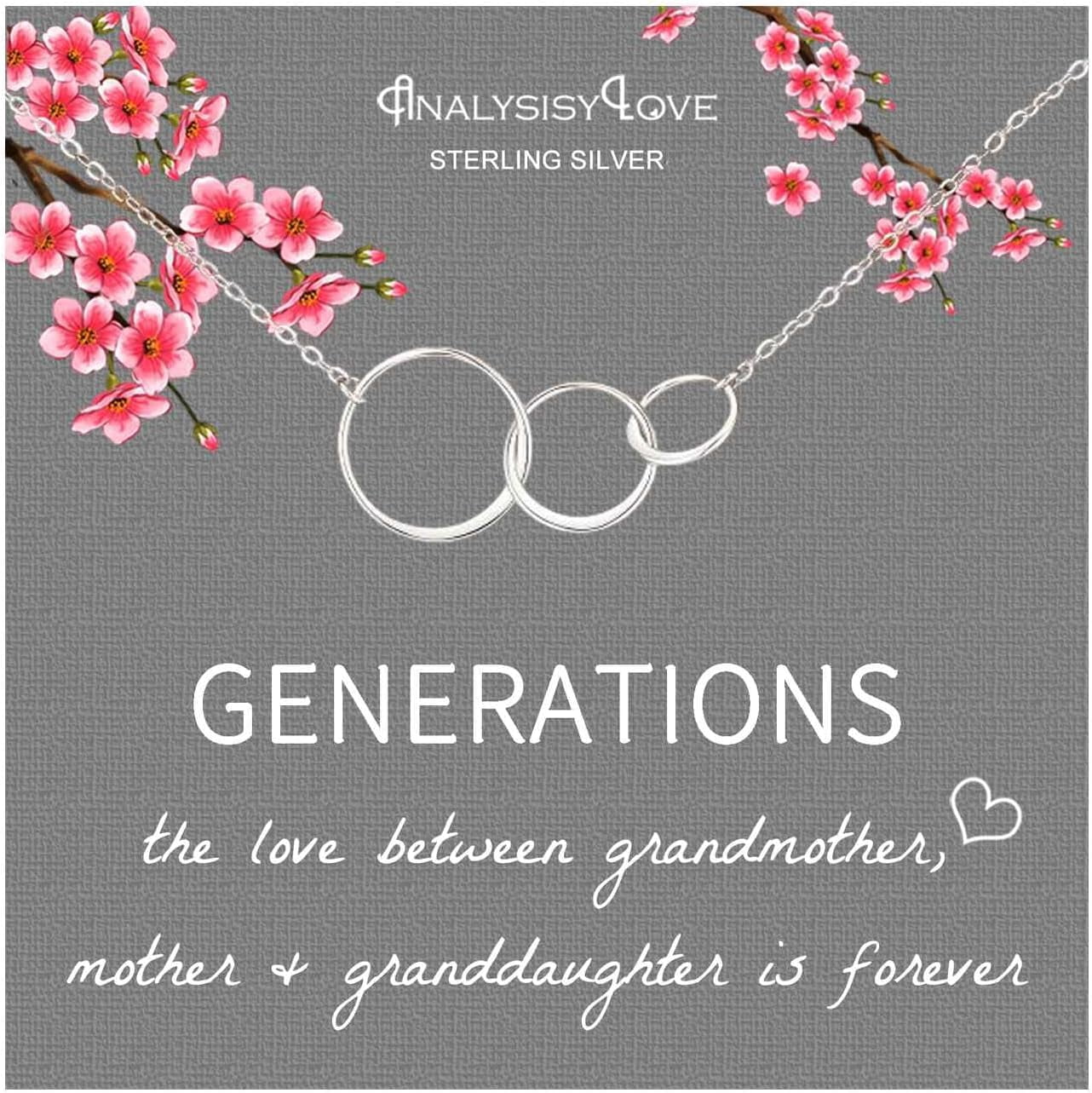 XBage 3 Generations Necklace - Sterling Silver Interlocking Infinity 3 ...