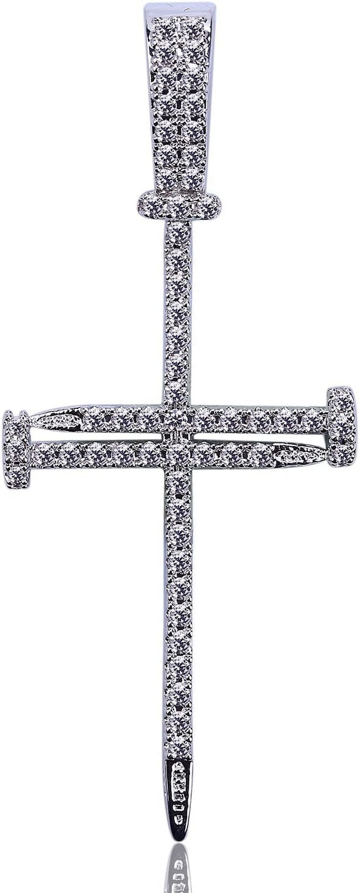 XBage Cross Chain For Men Gold Cross Necklace 14K Gold Plated Large ...