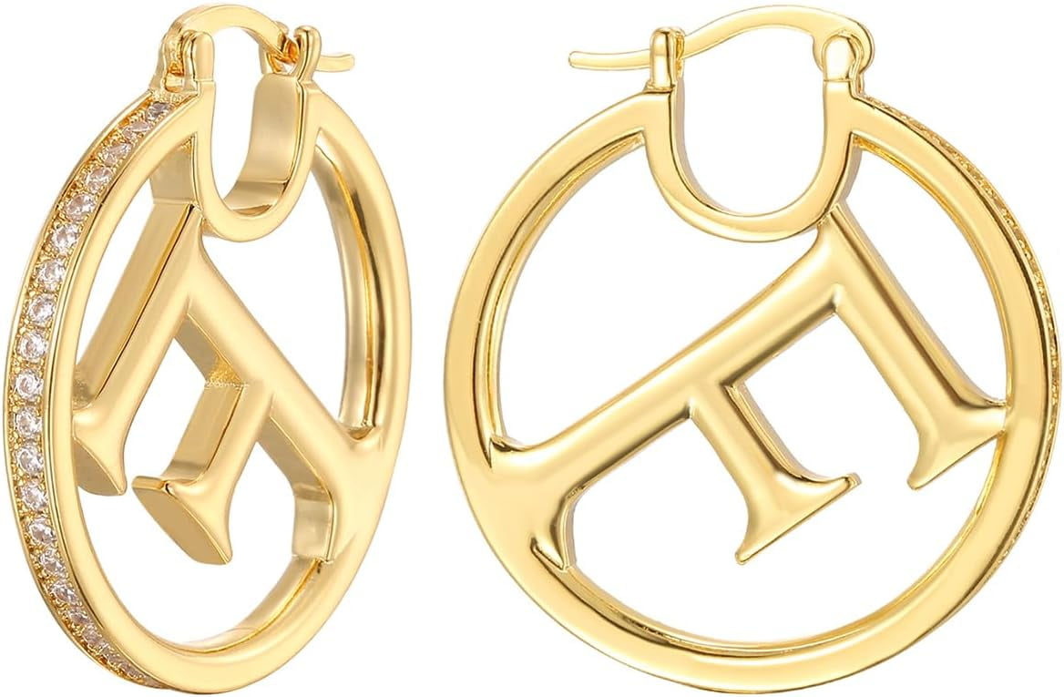 XBage Elegant 18K Gold Your Style With These Chic Letter F Earrings ...