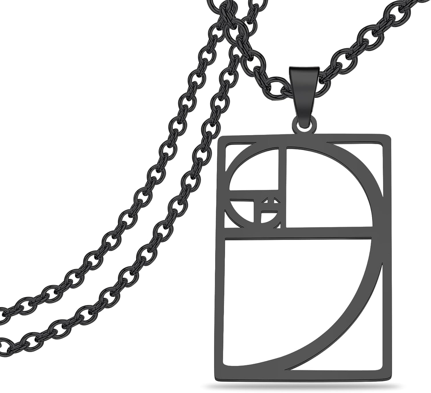 XBage Golden Ratio Necklaces Geometic Gift Mathematics Gift Fibonacci ...