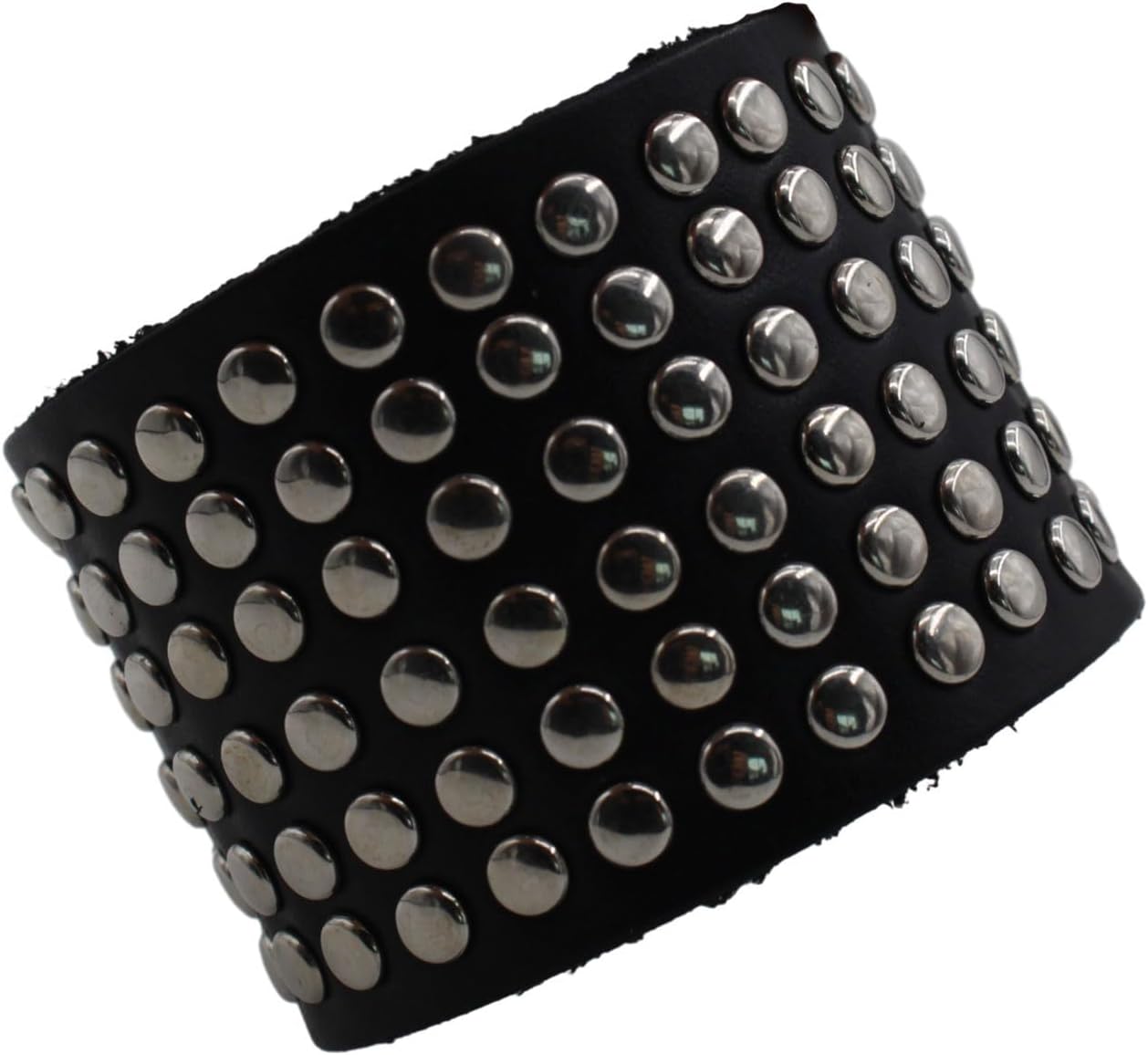 XBage Gothic Studded Wide Leather Wrist Bracelet,Punk Rock Biker ...