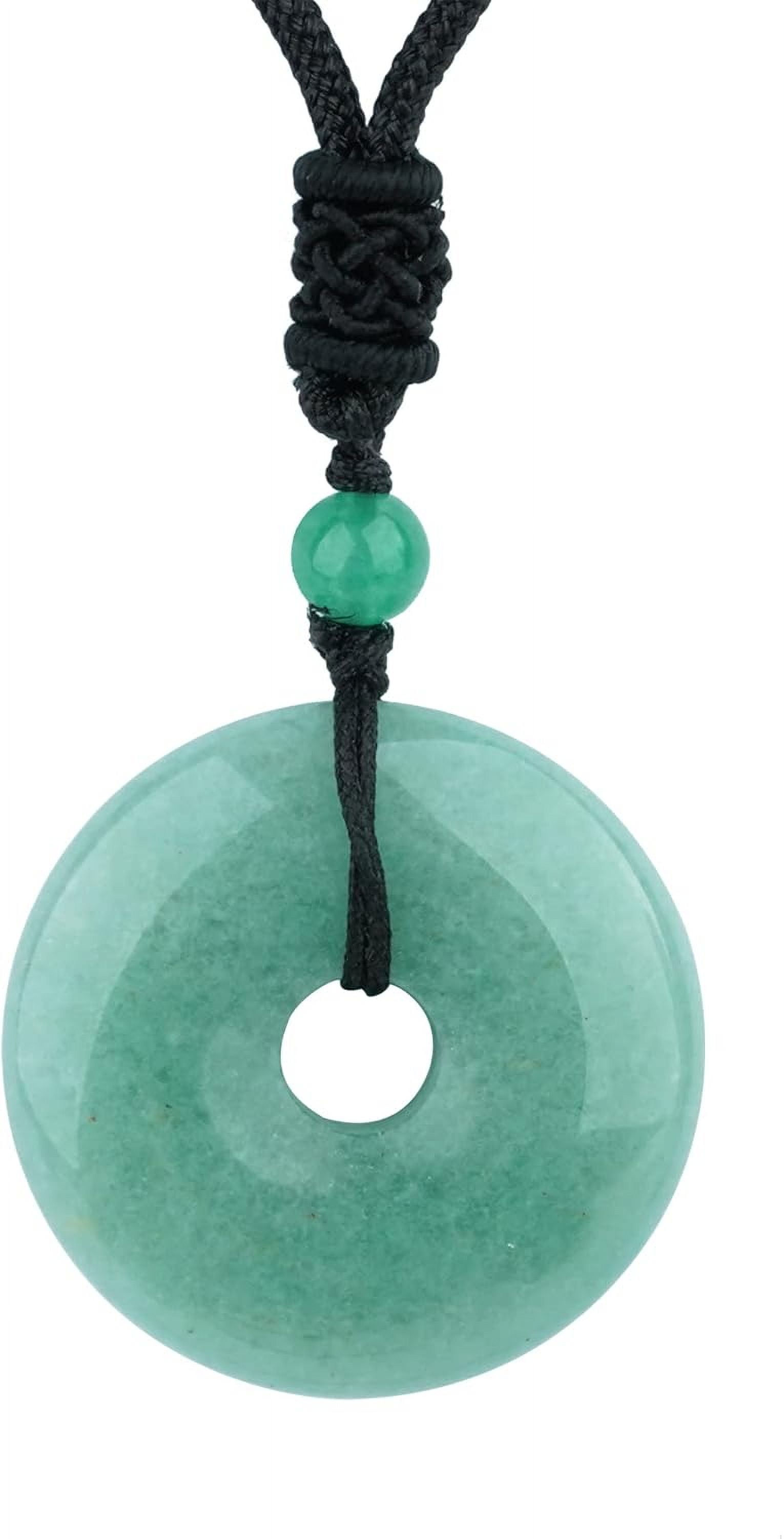 XBage Lucky Coin Crystal Necklace 30Mm Round Donut Natural Quartz ...