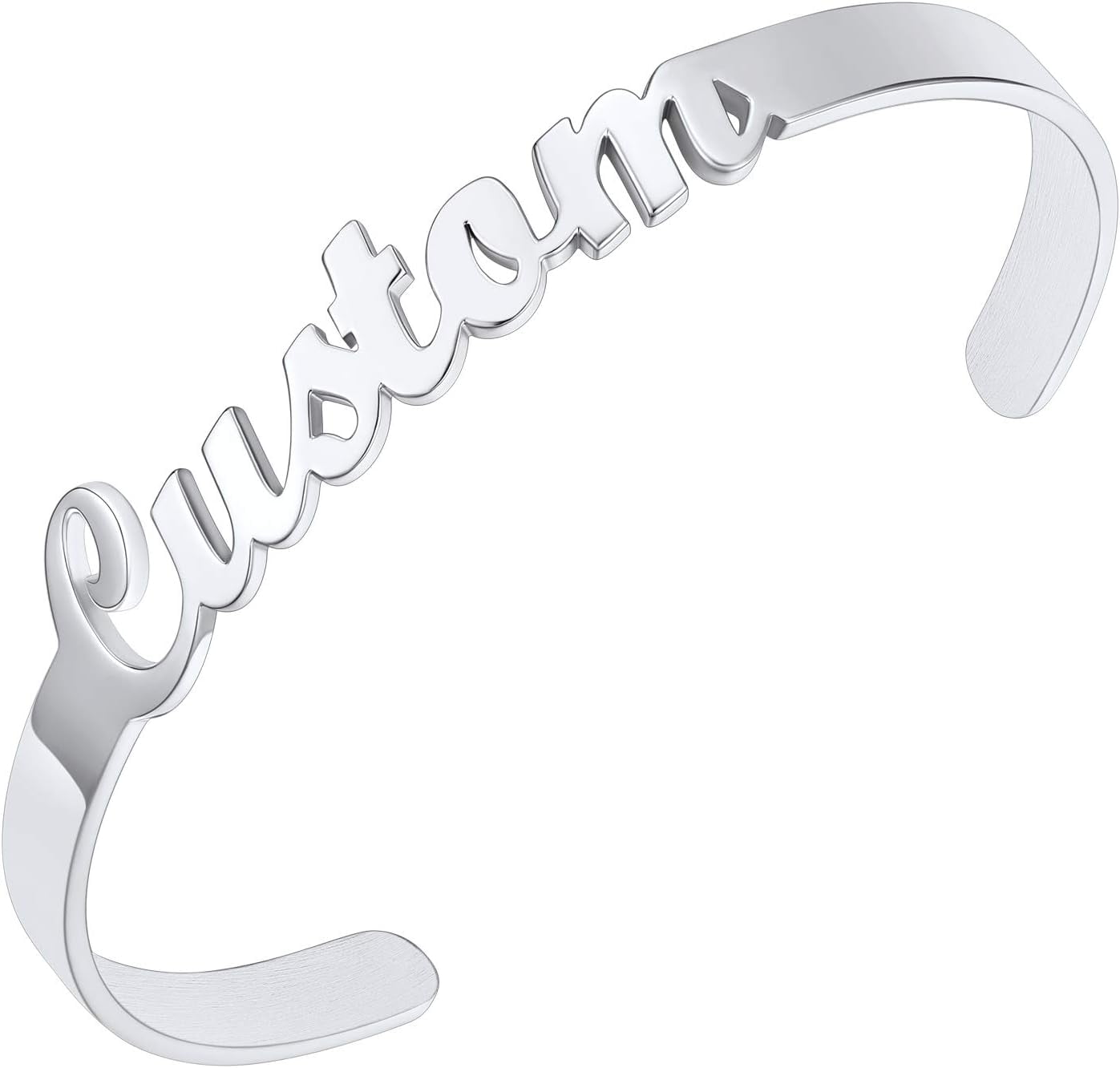 XBage Personalized Cuff Bracelets Custom Name Bangle Bracelet ...