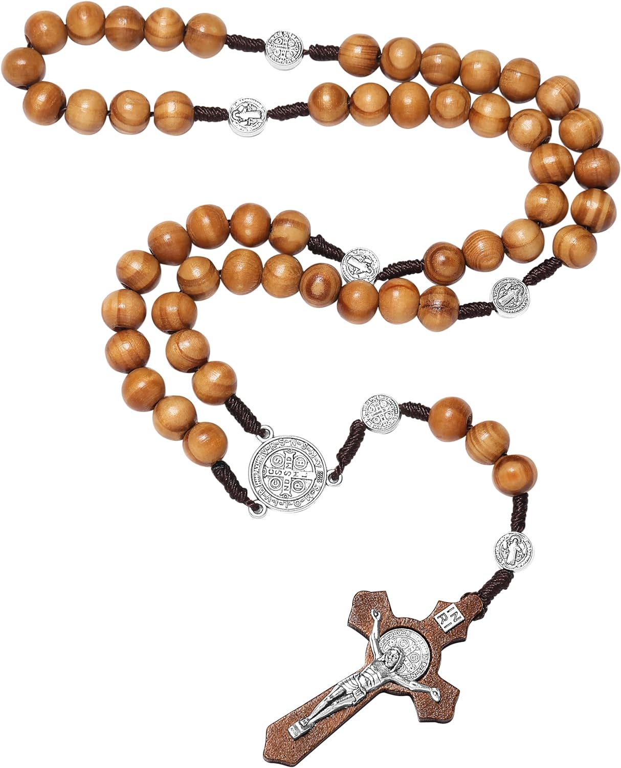 XBage Rosary Beads Catholic For Women Handmade Wooden Catholic Rosay ...