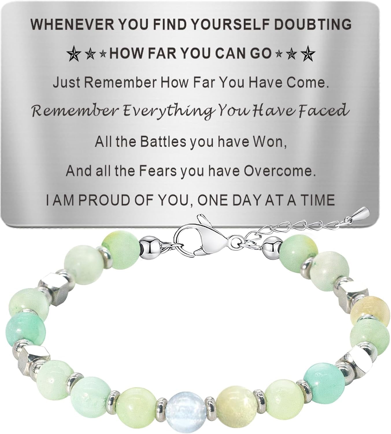 XBage Sobriety Gift For Men Women Sober Gifts Beaded Bracelets Sobriety ...