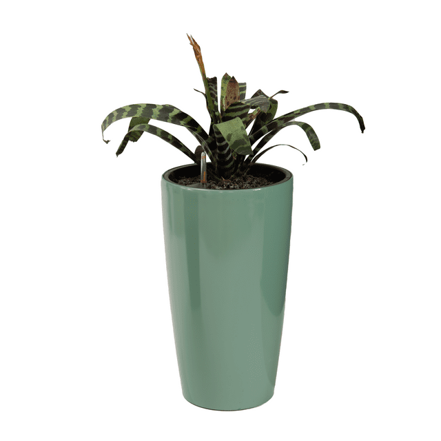 XBrand 21" Self Watering Turquoise Planter Pot, Indoor/Outdoor, Glossy ...