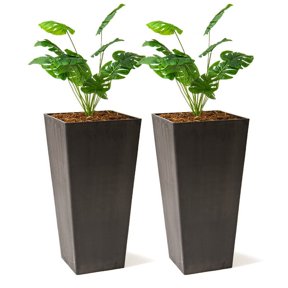 TerraDeco 31.5 Inch Tall Roman Column Concrete Planter（14.2Dx31.5H，36 ...