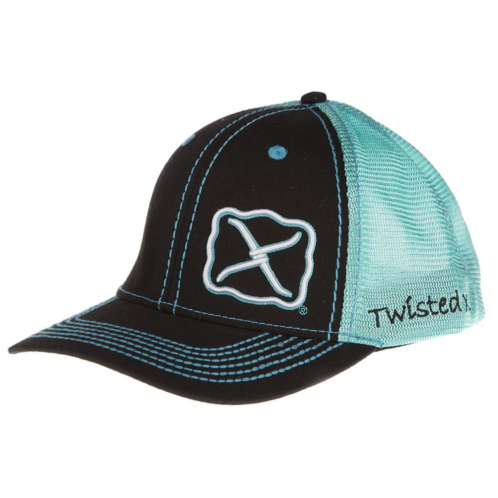 XC-23 Twisted X Black/Turq Cap - Walmart.com