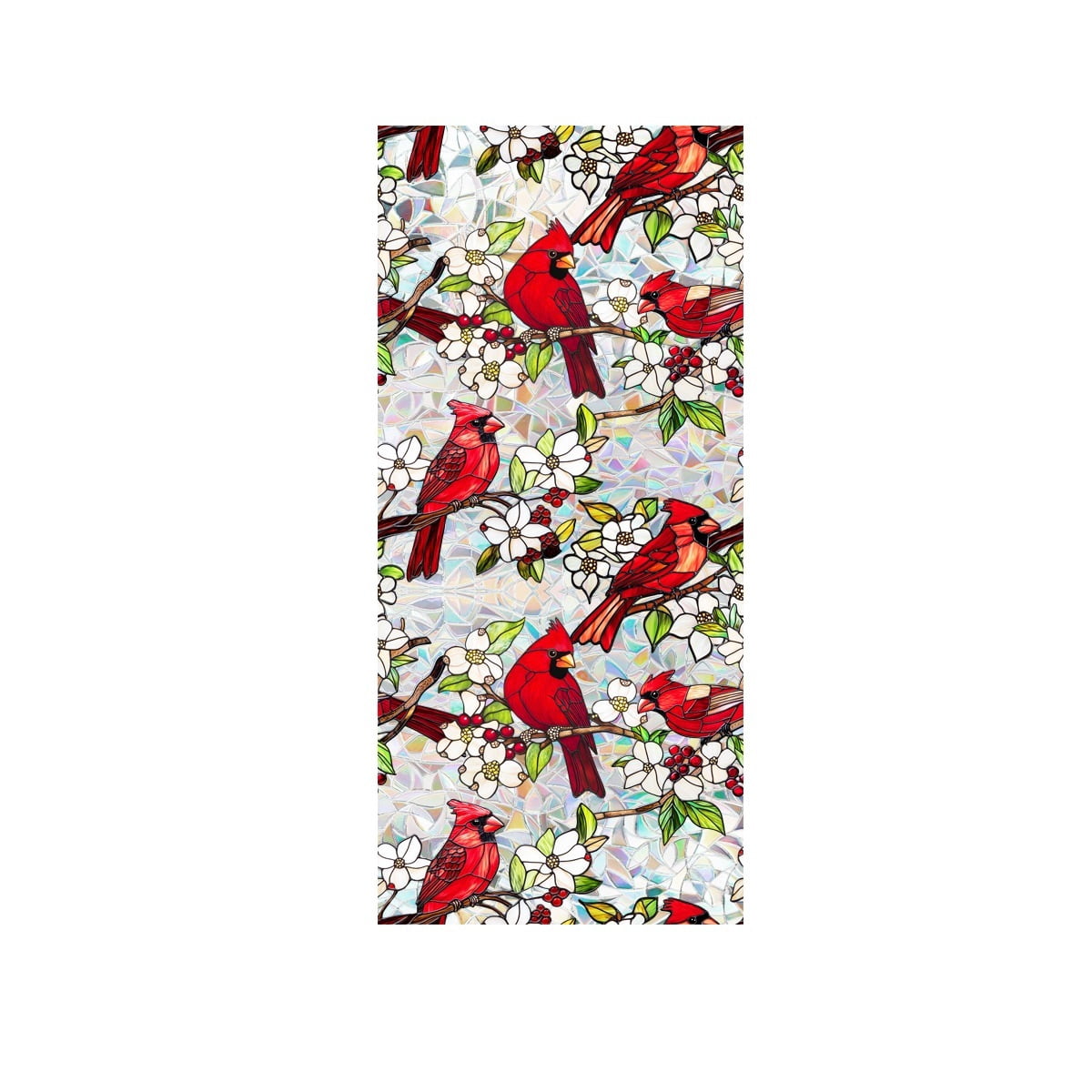 XCBL065, 43x100cm colorful green plant electrostatic glass sticker ...