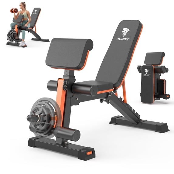 XCHIEF Adjustable Weight Bench - 1000 lbs Heavy Duty Foldable Workout ...