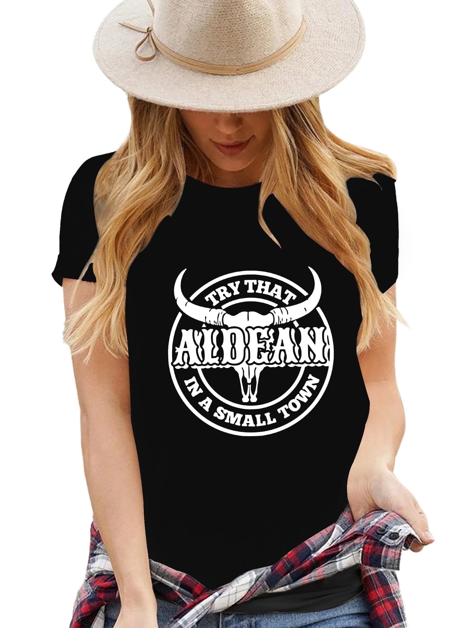 XCHQRTI Western Shirts Women Graphic Tees Casual Cowboy Rodeo Tshirts ...
