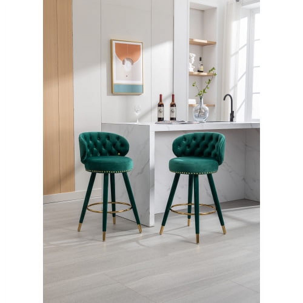 XCJDILAO COOLMORE Counter Height Stools for Kitchen Counter Solid Wood ...