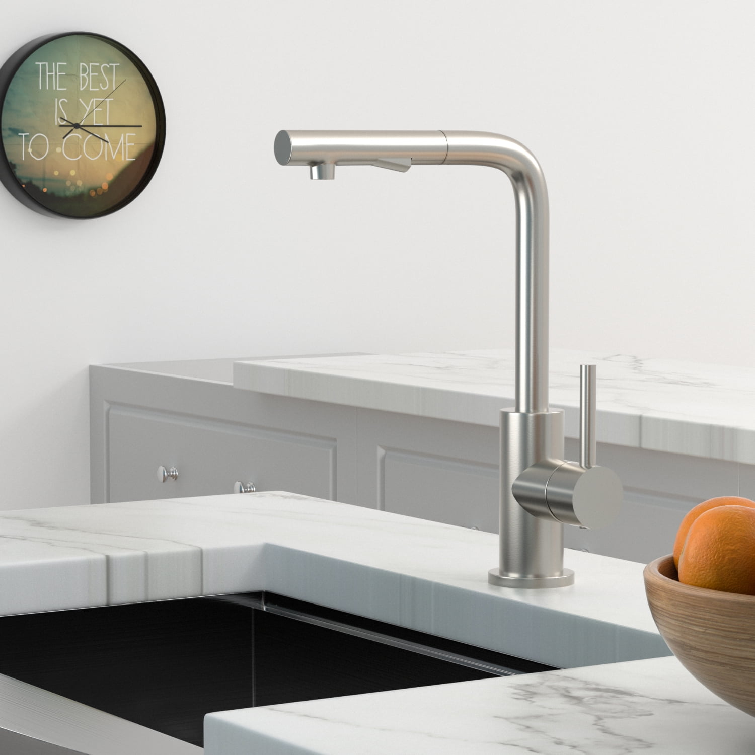 XCJDILAO Kitchen Sink Faucet with 2 Handles and Pull-Out Side Sprayer 4 ...