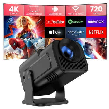 onn. 720P HD LCD Home Theater Projector with 6' HDMI Cable, Black ...