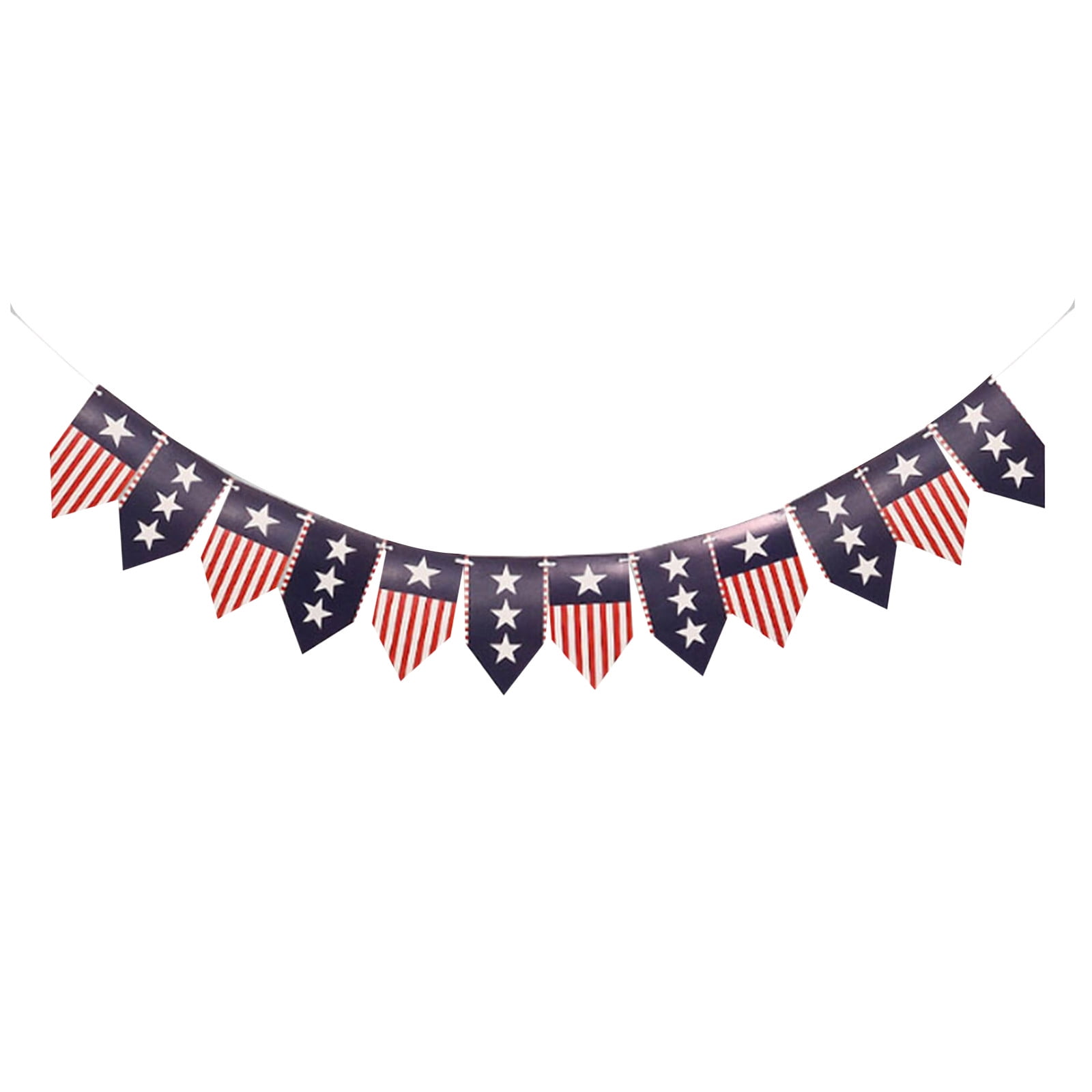 Xcvbtzqg American And Stripes Bunting Bunting Usa Triangle Banner