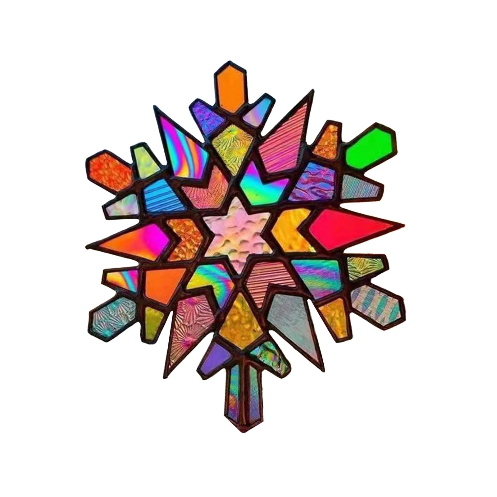Xcvbtzqg Stained Glass Window Hanging Honeycomb Multicolor Butterfly Bee Stained Glass Panels