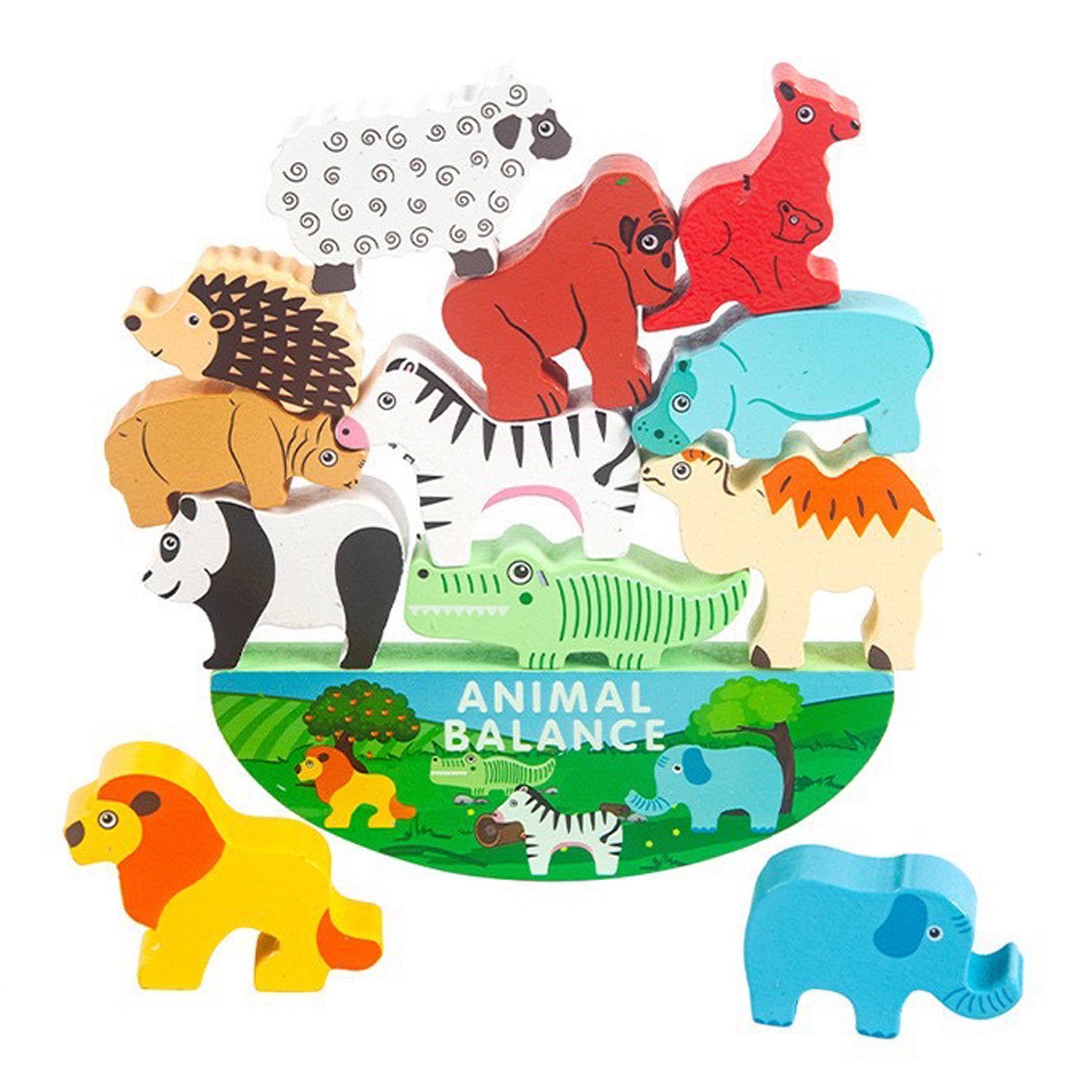 XCYIXU Children's Building Blocks Animal and Dinosaur Balance Block Set ...
