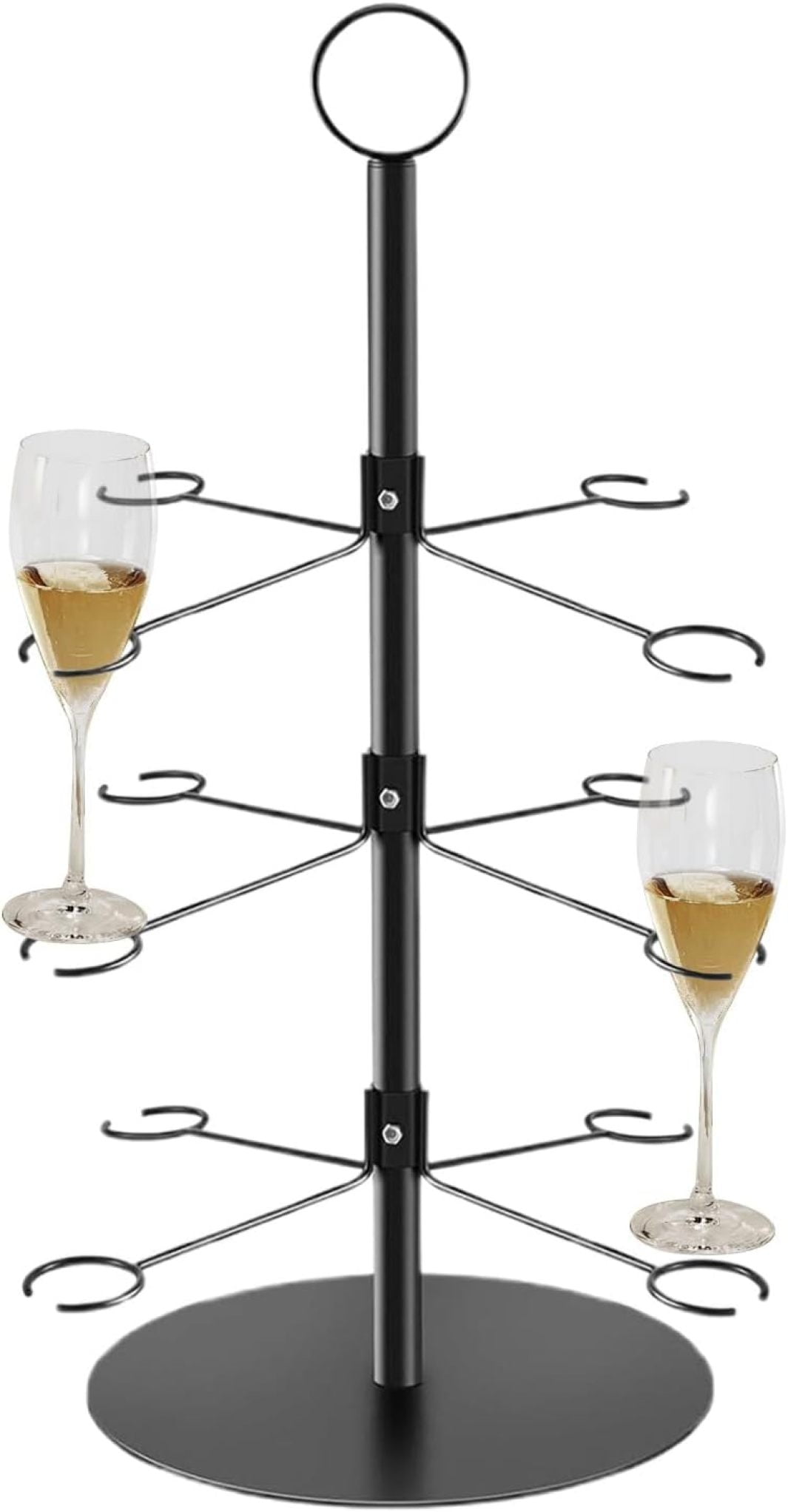 XCYP Cocktail Tree Stand Champagne Tower,Metal 3 Tier 12 Holders Wine ...