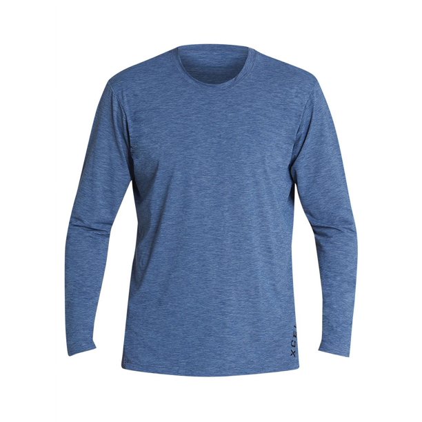 XCel Mens Longsleeve Heathered Ventx Sun Shirt S Cascade blue - Walmart ...