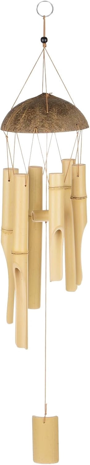 XD-1-Pack Bamboo Wind Chimes, Wooden Wind Chimes with Melody Deep Tone ...