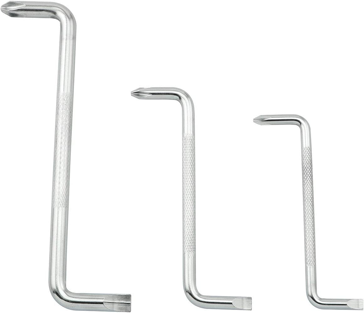 XD-1 Set 3PCS 90 Degree Z-shaped Screwdriver Set Right Angle Phillips ...