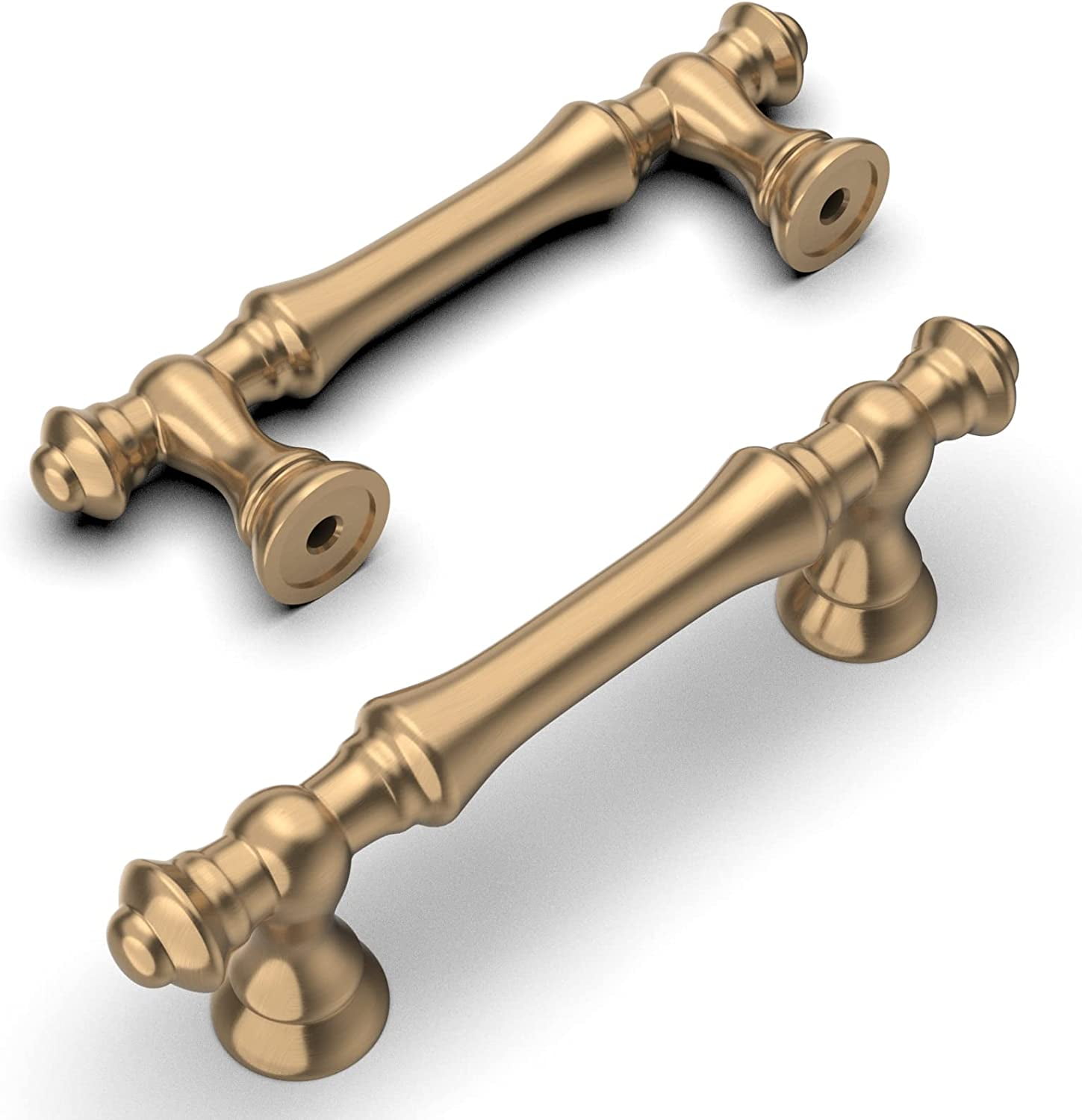 XD-10 Pack Champagne Bronze Cabinet Pulls 3 Inch(76mm) Hole Center Cabinet Hardware Kitchen ...