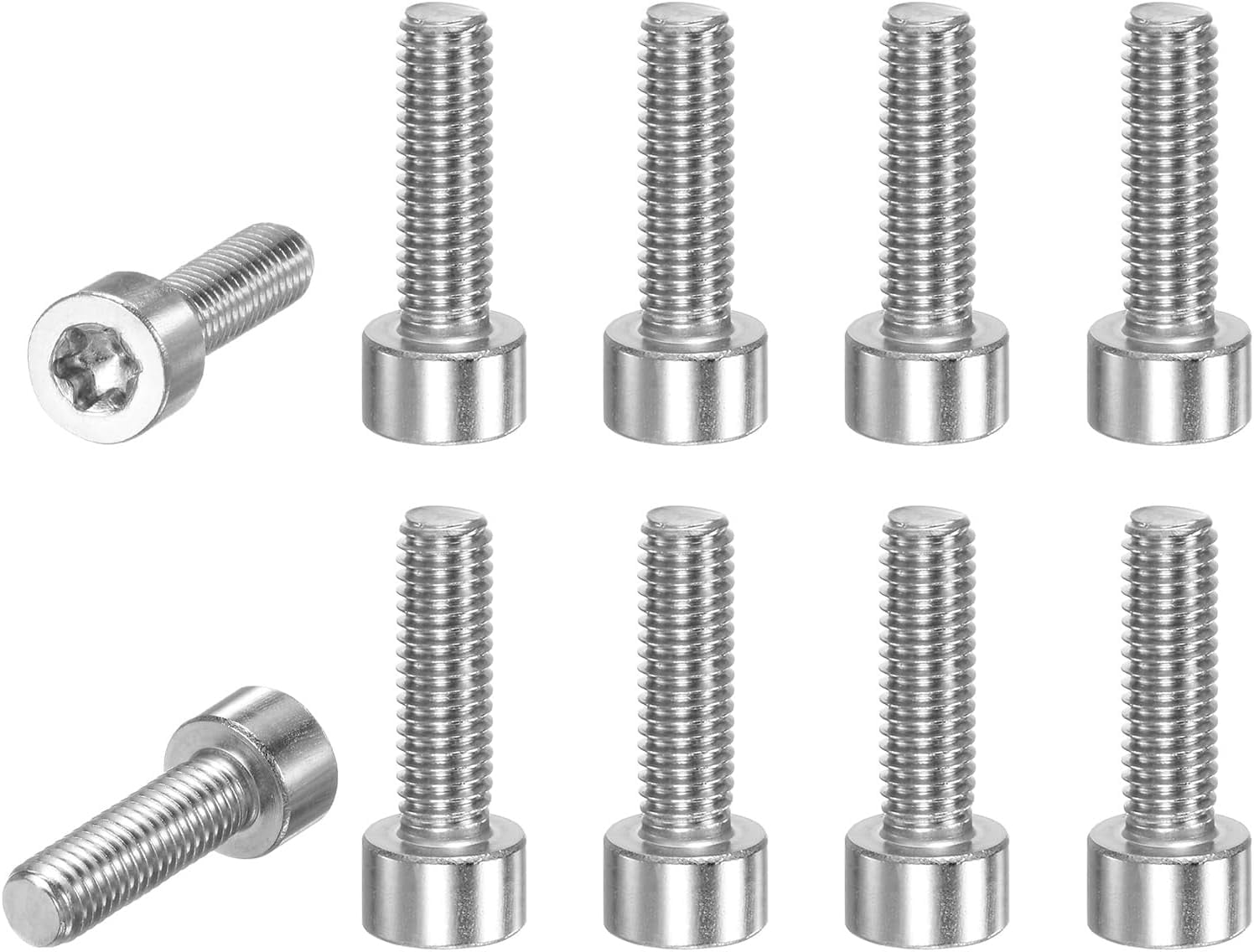 XD-10-Pack Torx Bolt Spline Screw T25 M5x25mm 0.8mm Pitch Cylindrical ...