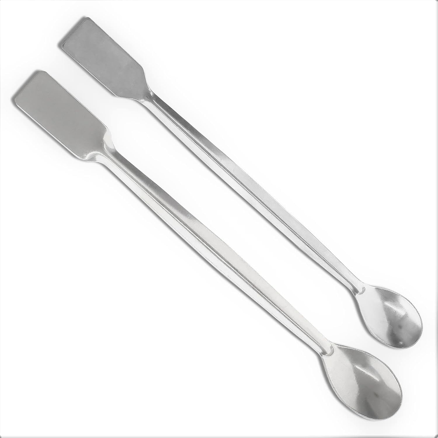 XD-10 Pcs 2 in 1 Double Ended Lab Spoon Micro Lab Spatula Stainless ...