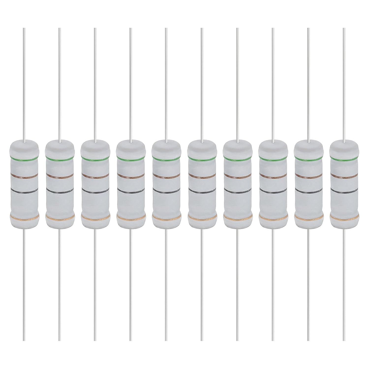 XD-10 Pcs 68 Ohm 5 Watts Metal Oxide Film Resistor, 5% Tolerance ...