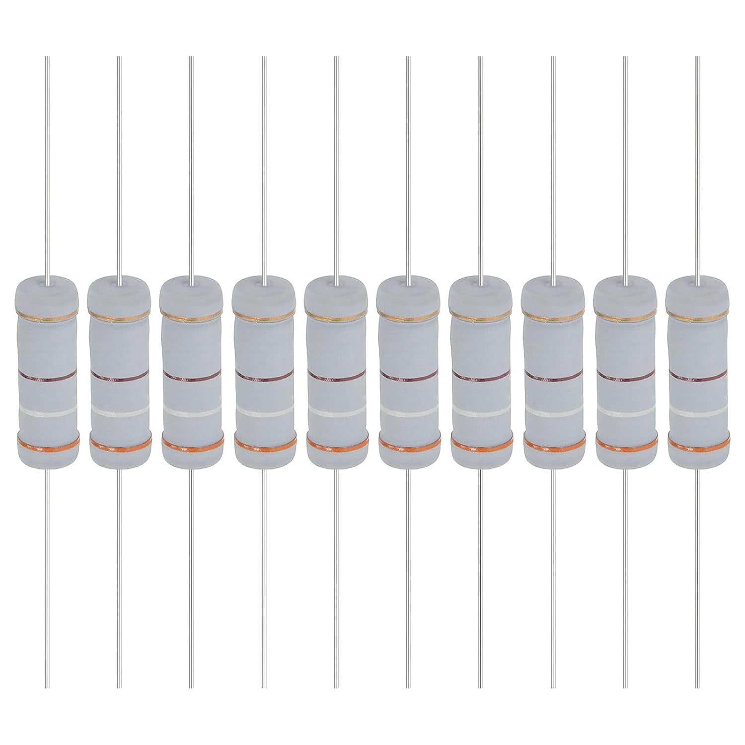 XD-10 Pcs 68 Ohm 5 Watts Metal Oxide Film Resistor, 5% Tolerance ...