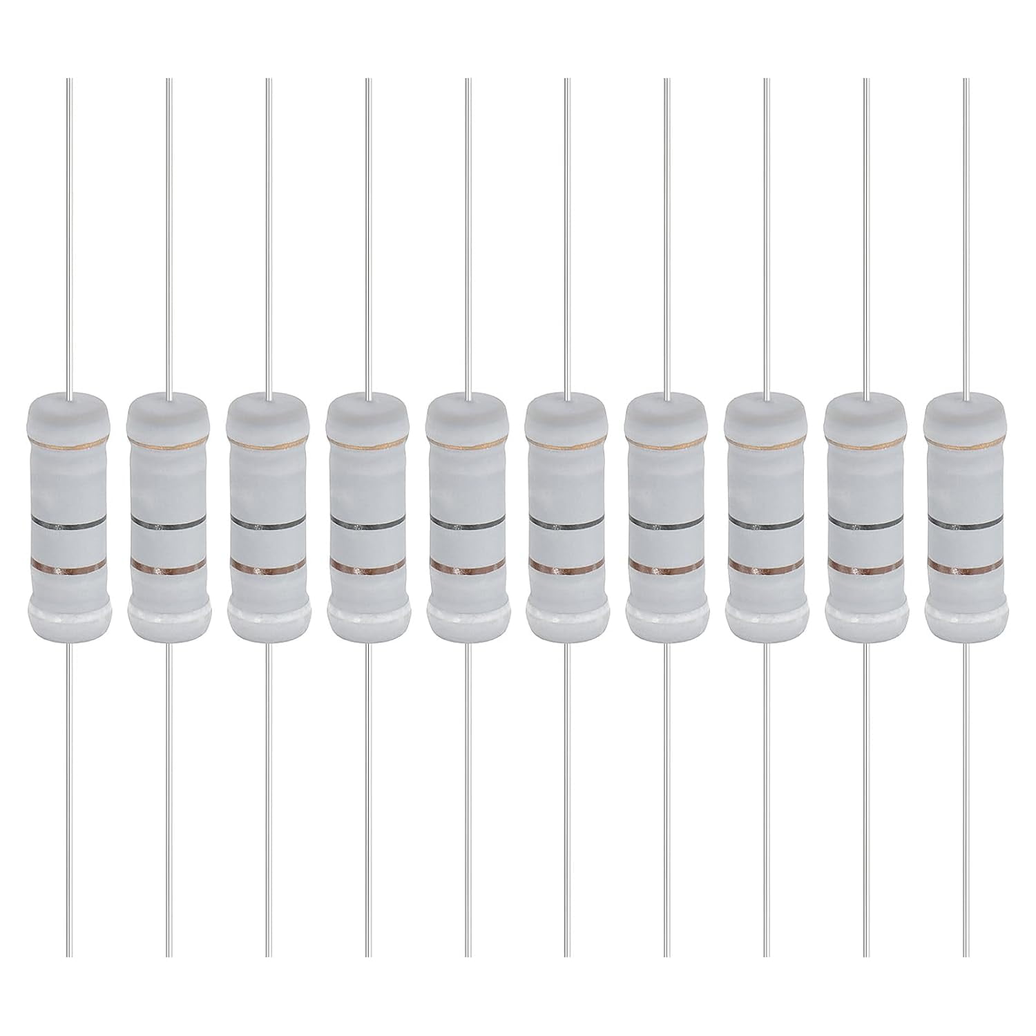 XD-10 Pcs 68 Ohm 5 Watts Metal Oxide Film Resistor, 5% Tolerance ...