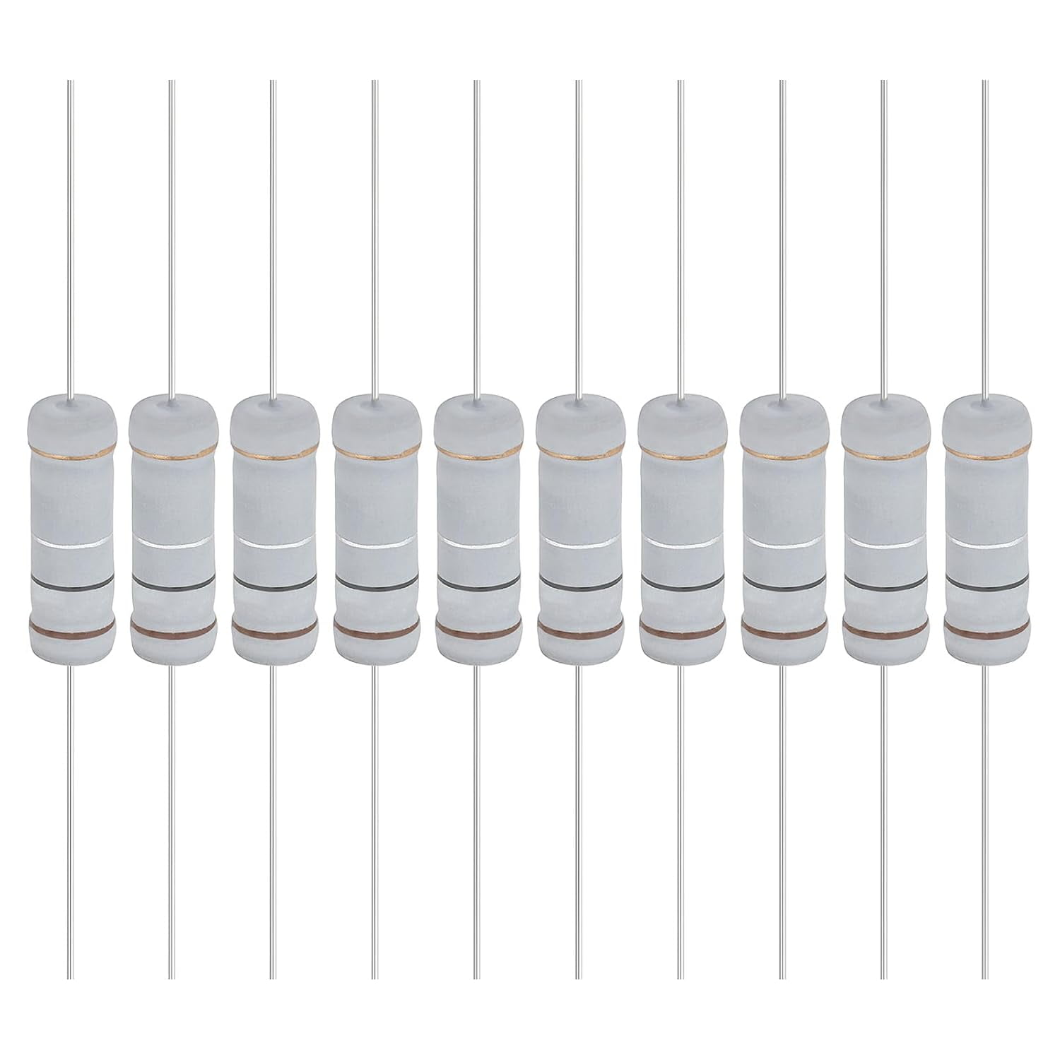 XD-10 Pcs 68 Ohm 5 Watts Metal Oxide Film Resistor, 5% Tolerance ...