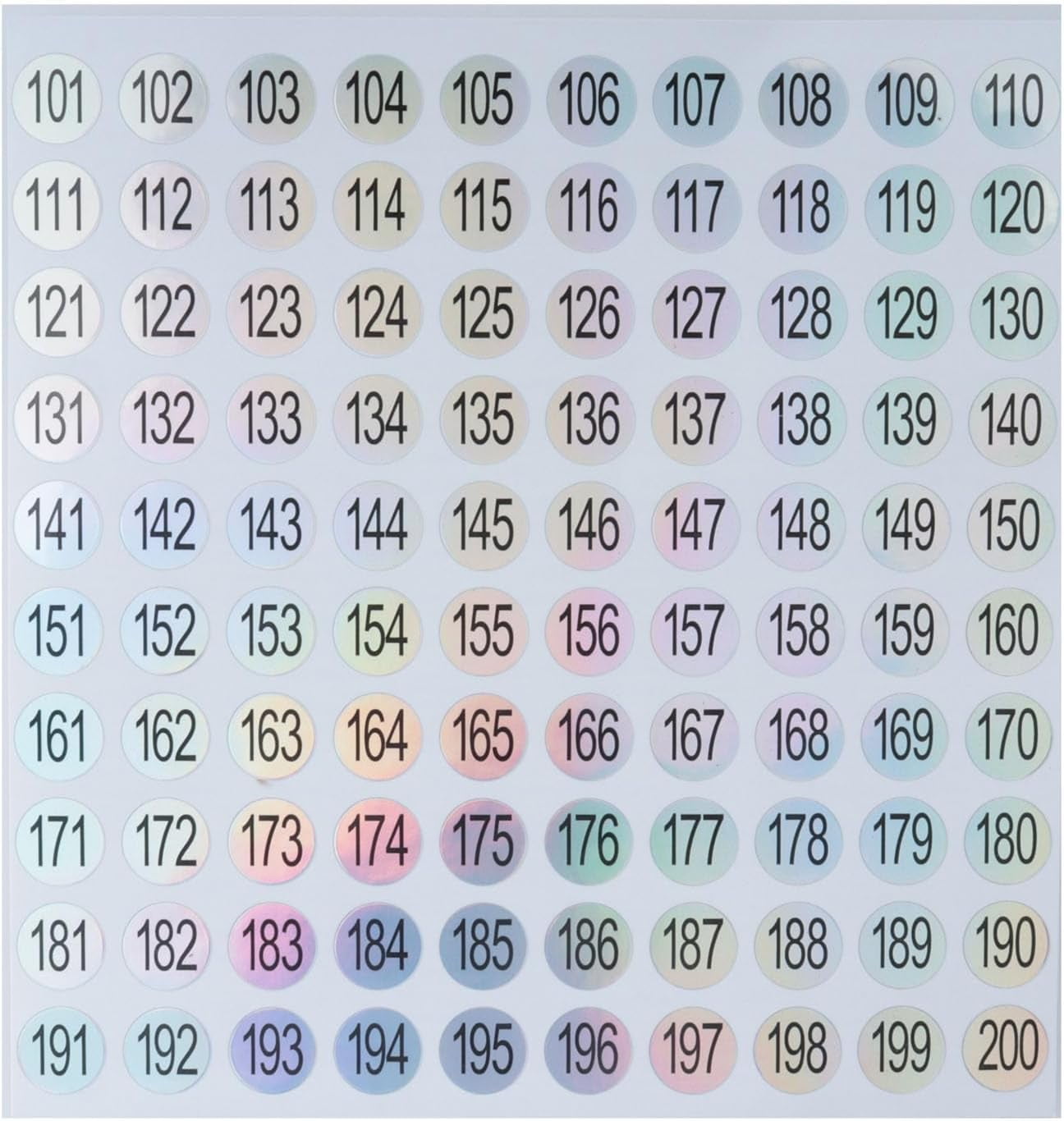 XD-10 Sheets 1 to 100 Number Stickers Self Adhesive 1 cm Small ...