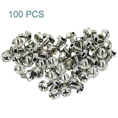 XD-100pcs Toothed He/ 6/32 Screw 6-32 Computer PC Case Hard Drive ...
