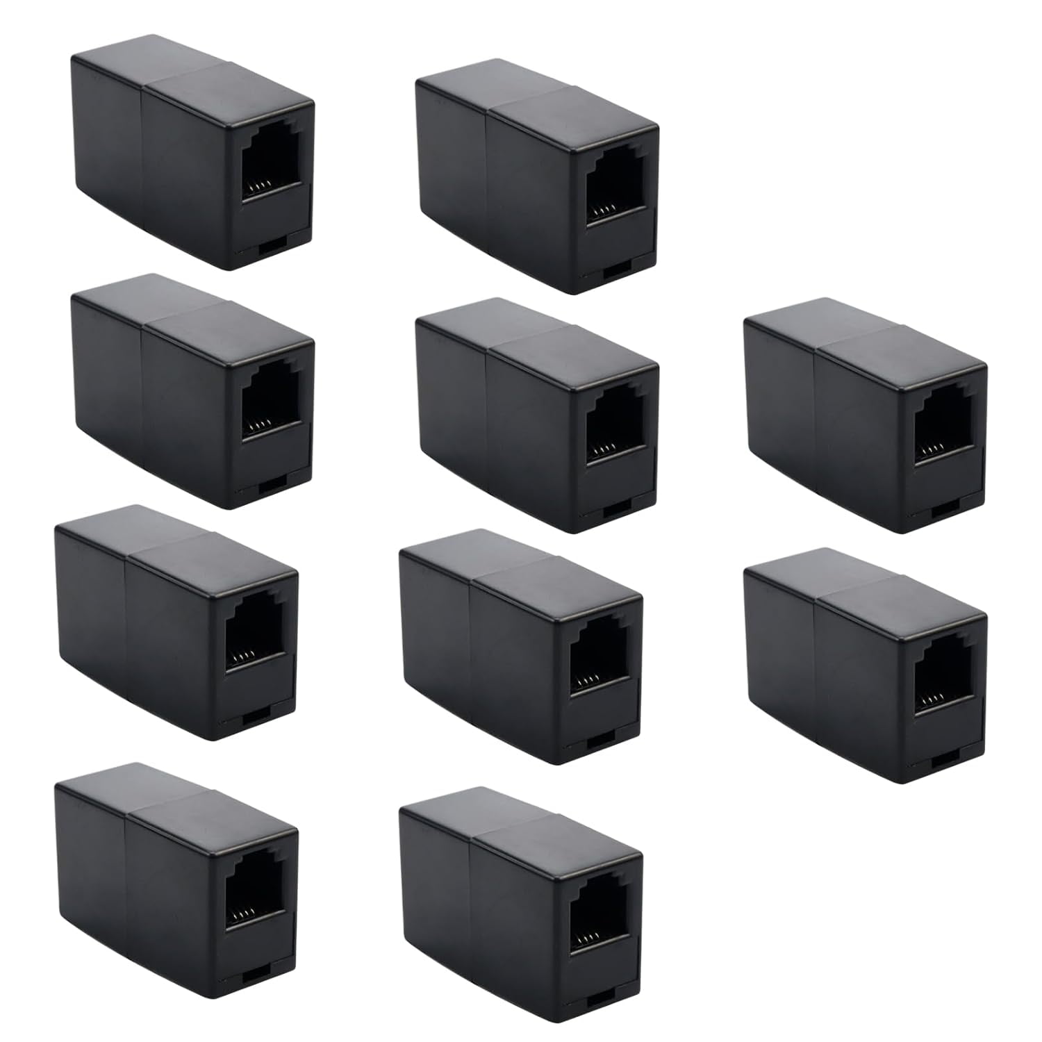 XD-10Pcs RJ11 Coupler,Straight Telephone Inline Coupler RJ11 to RJ11 ...