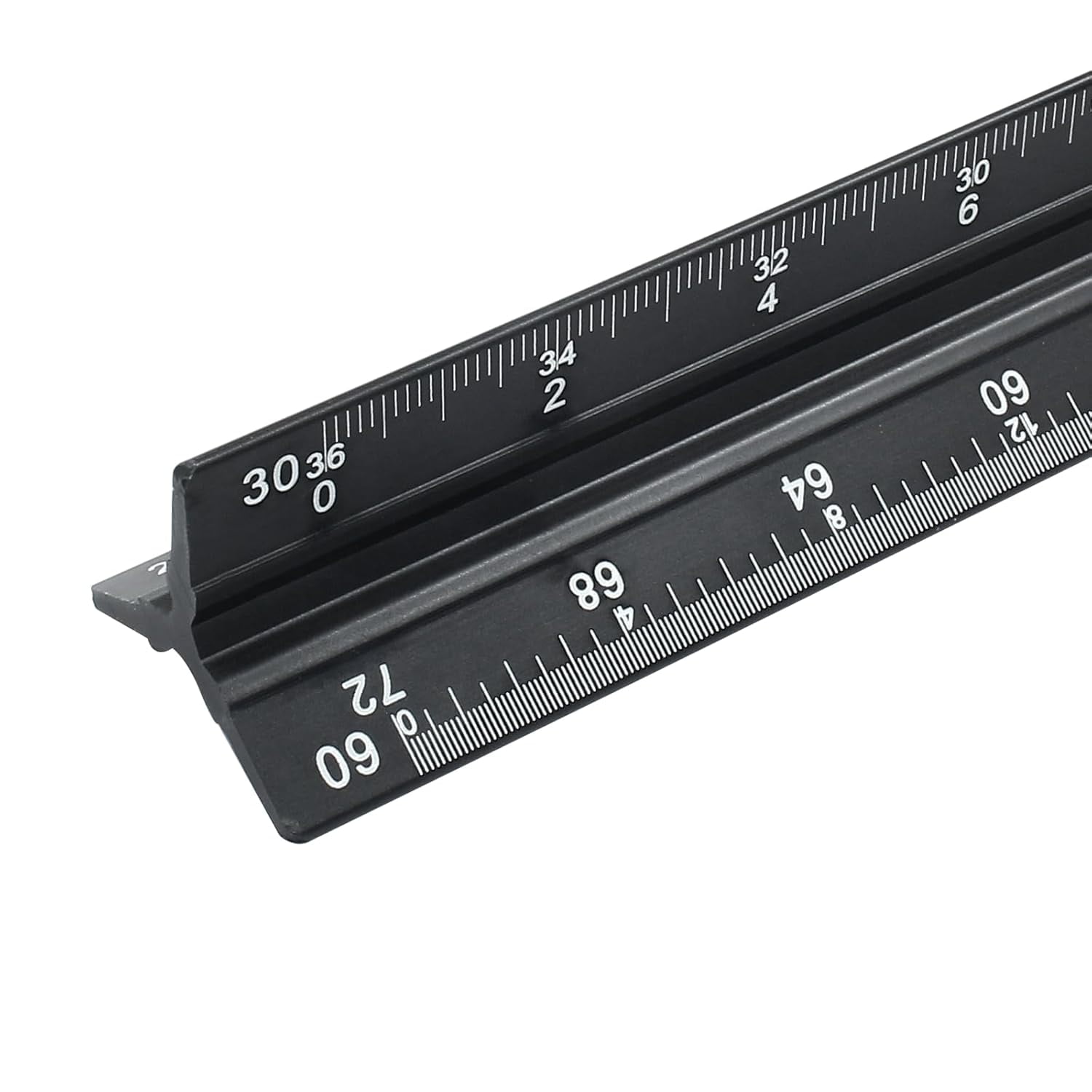 XD-12 Inch Engineer Scale Ruler, Metal Engineering Ruler Aluminum Laser ...