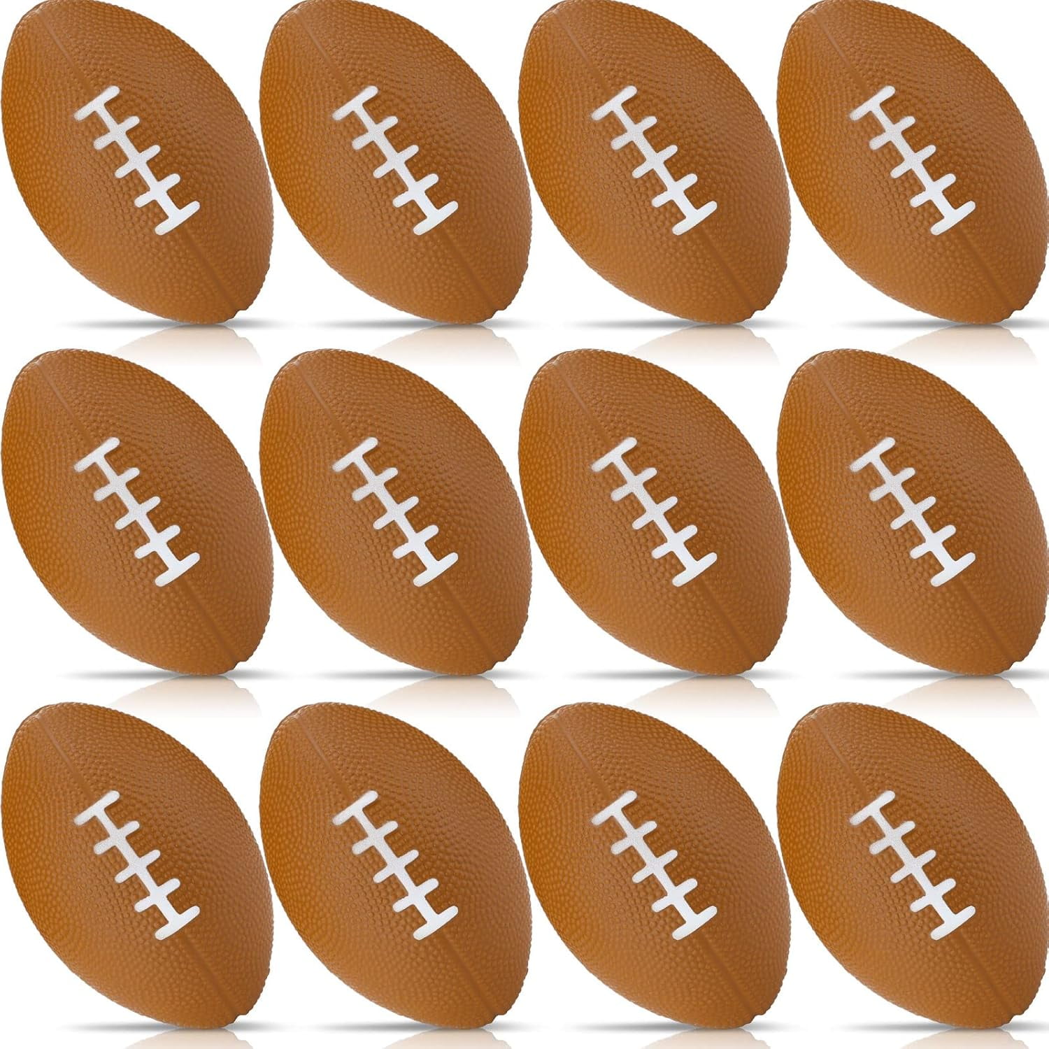 XD-12 Pcs Mini Footballs for Kids 4.72 Inch Foam Football Bulk Small ...