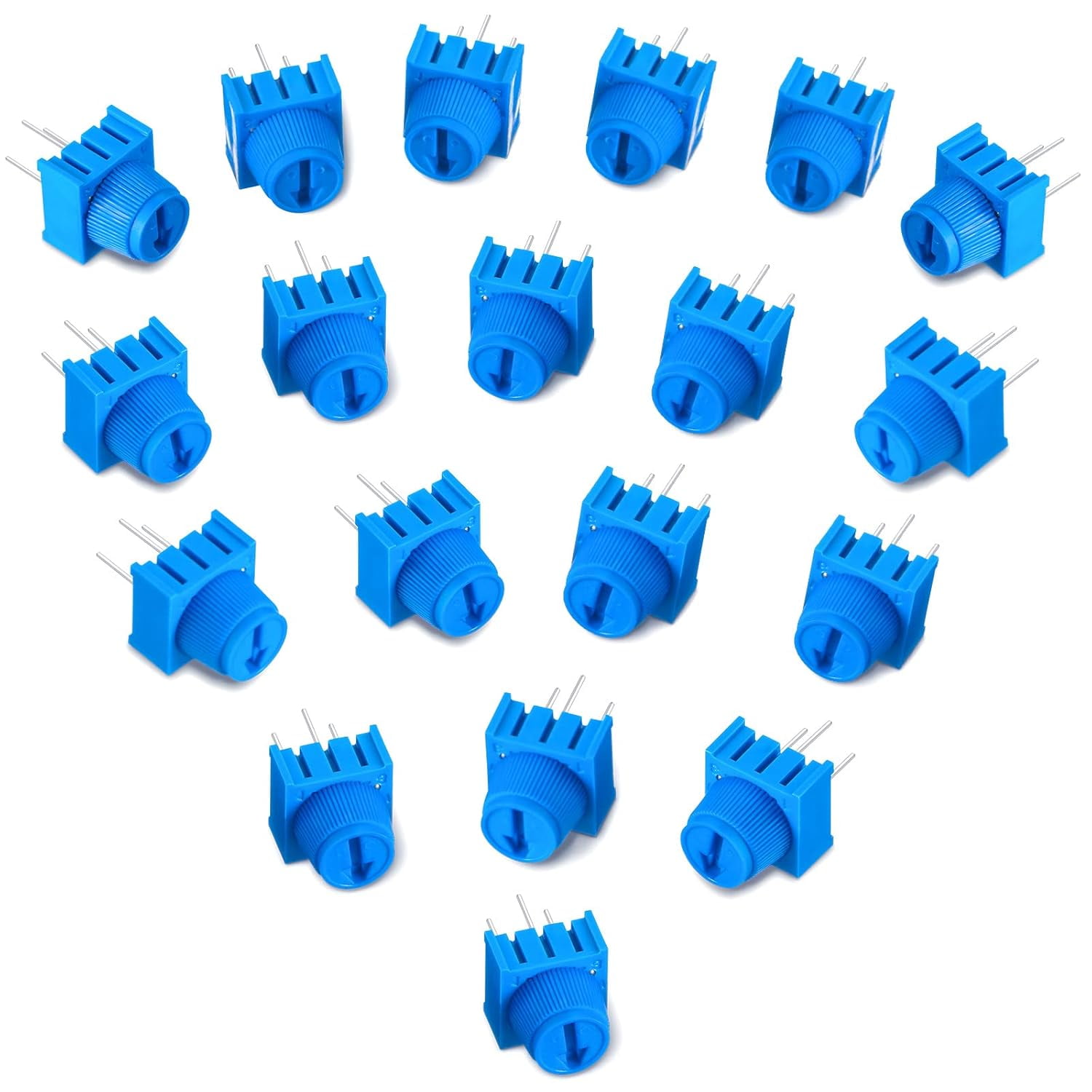 XD-12 Pieces 10K Ohm Trim Potentiometer Kit with Knob Variable ...