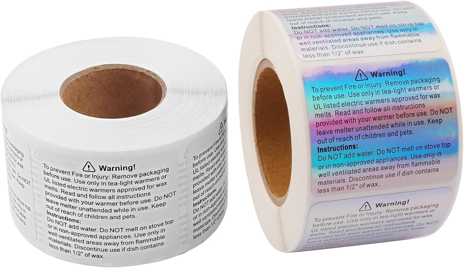 XD-1200pcs Wax Melt Warning Labels Candle Jar Container Stickers Safety ...