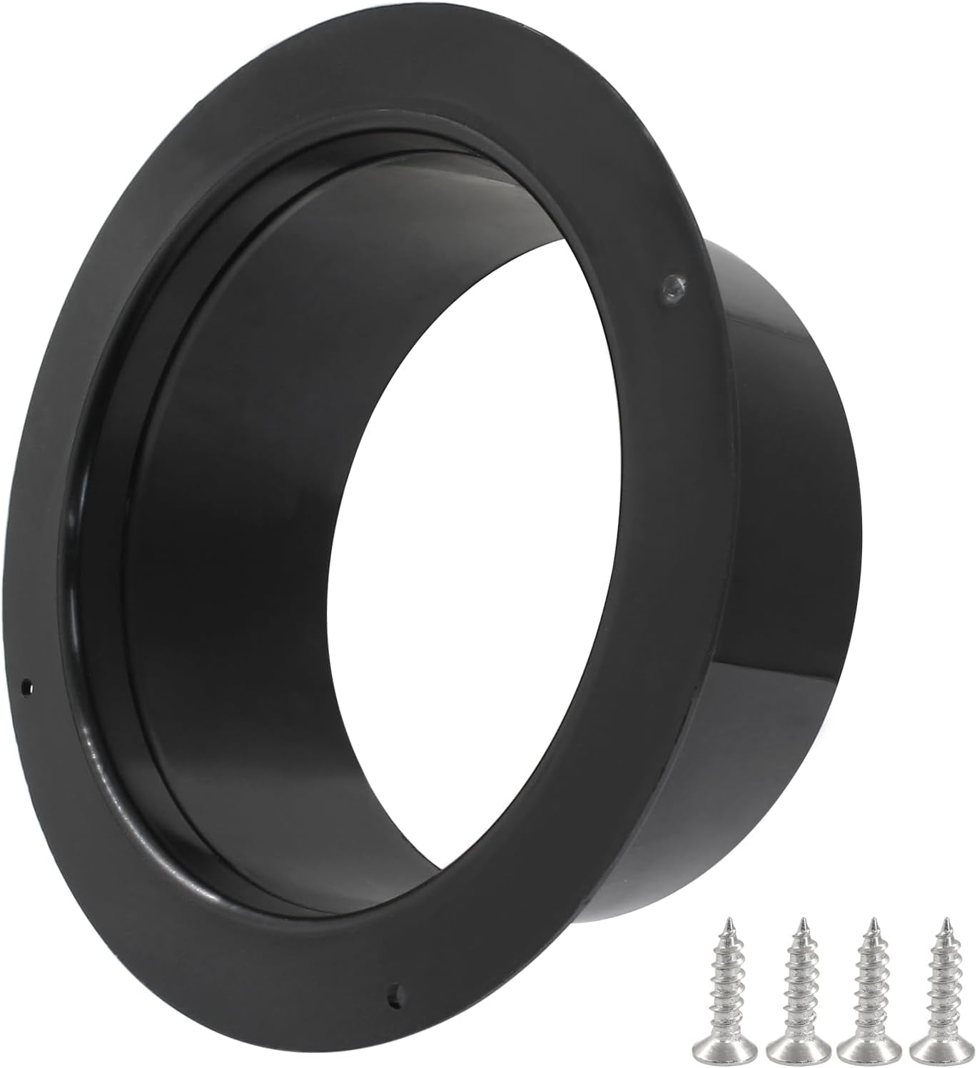 XD-125mm/5 Inch Duct Connector Flange, Black ABS Plastic Straight Pipe ...