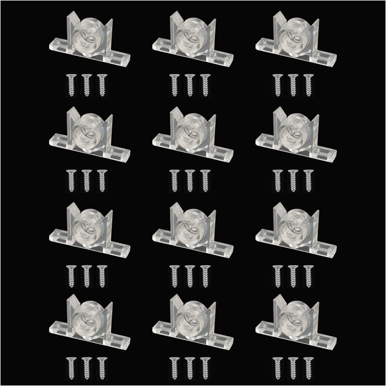 XD-12PCS Transparent Drawer False Cabinet Front Clip Connector with ...