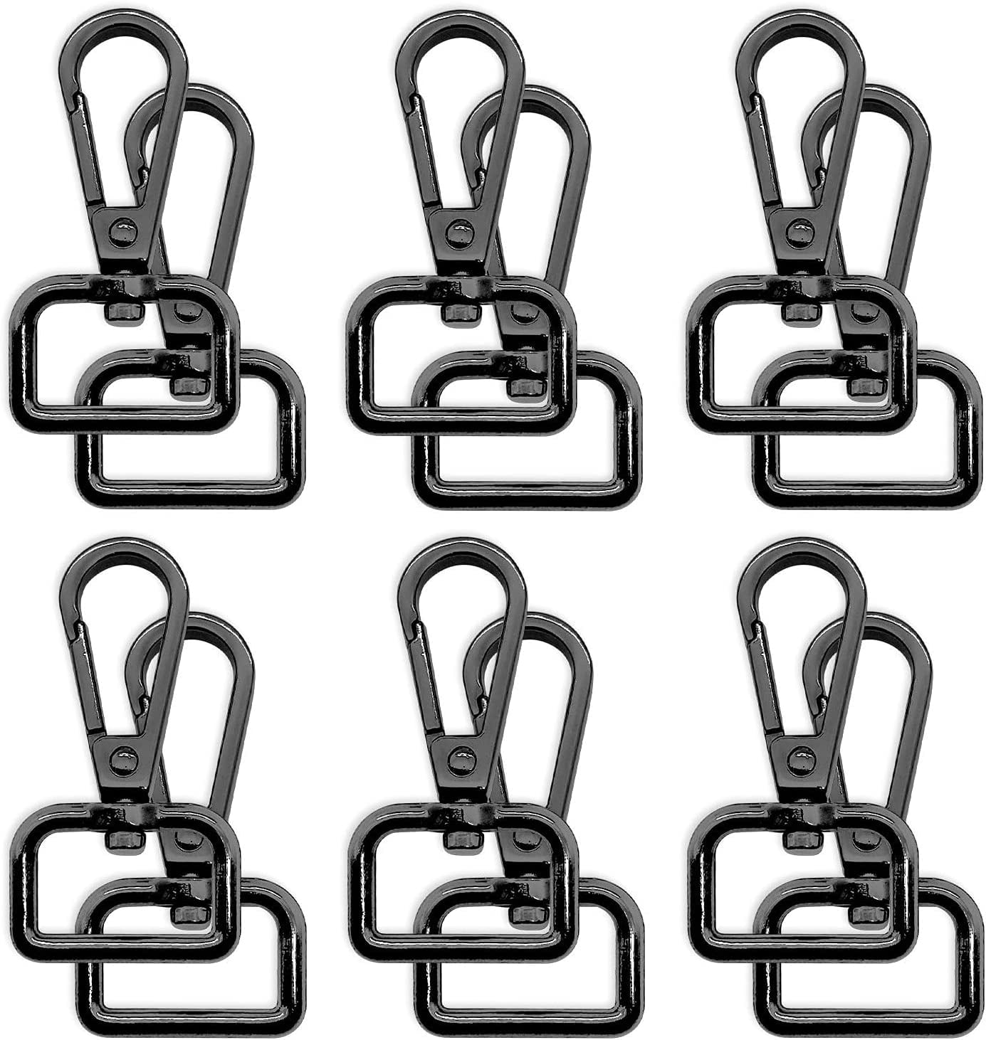 XD-12Pcs 3/4" Inside Diameter D Ring Swivel Lobster Clasp for Crafts ...