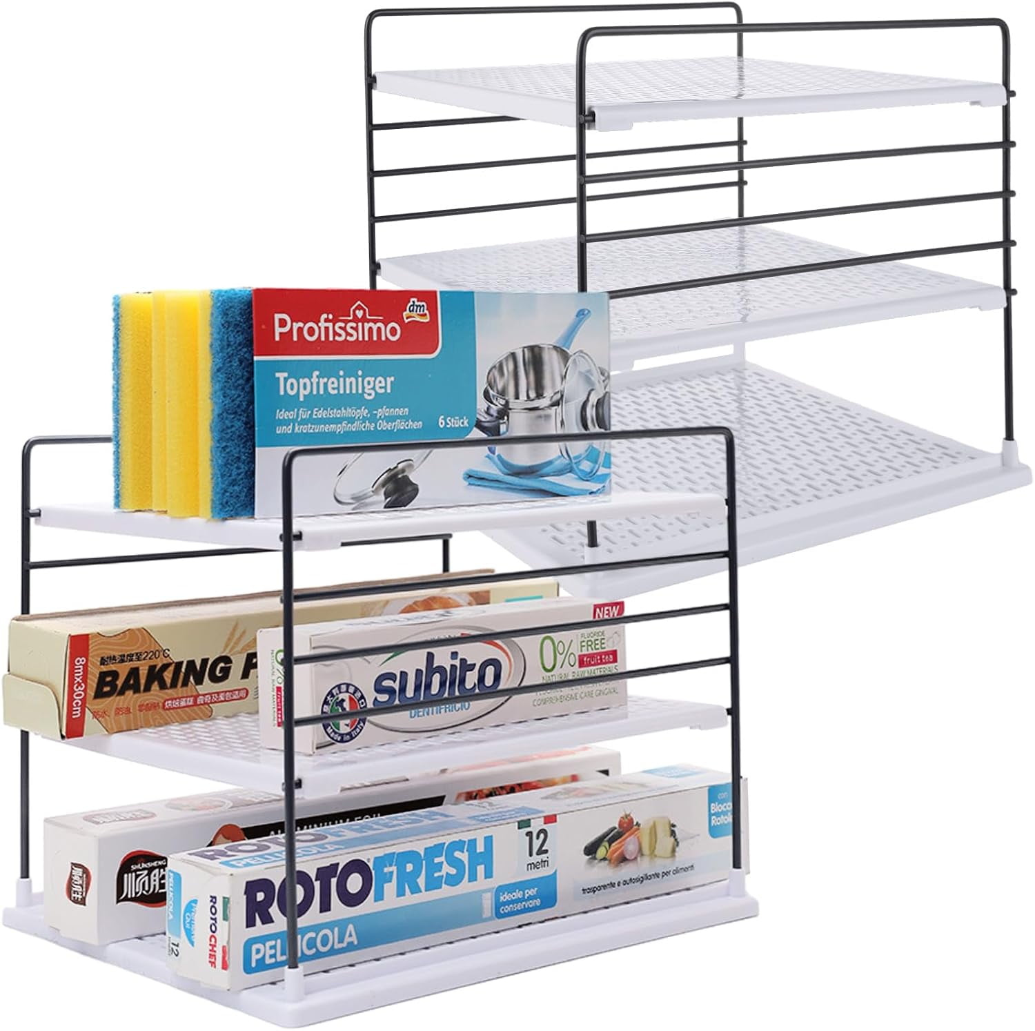 XD-2 Pack Foil and Plastic Wrap Organizer, Kitchen Wrap Organizers and ...