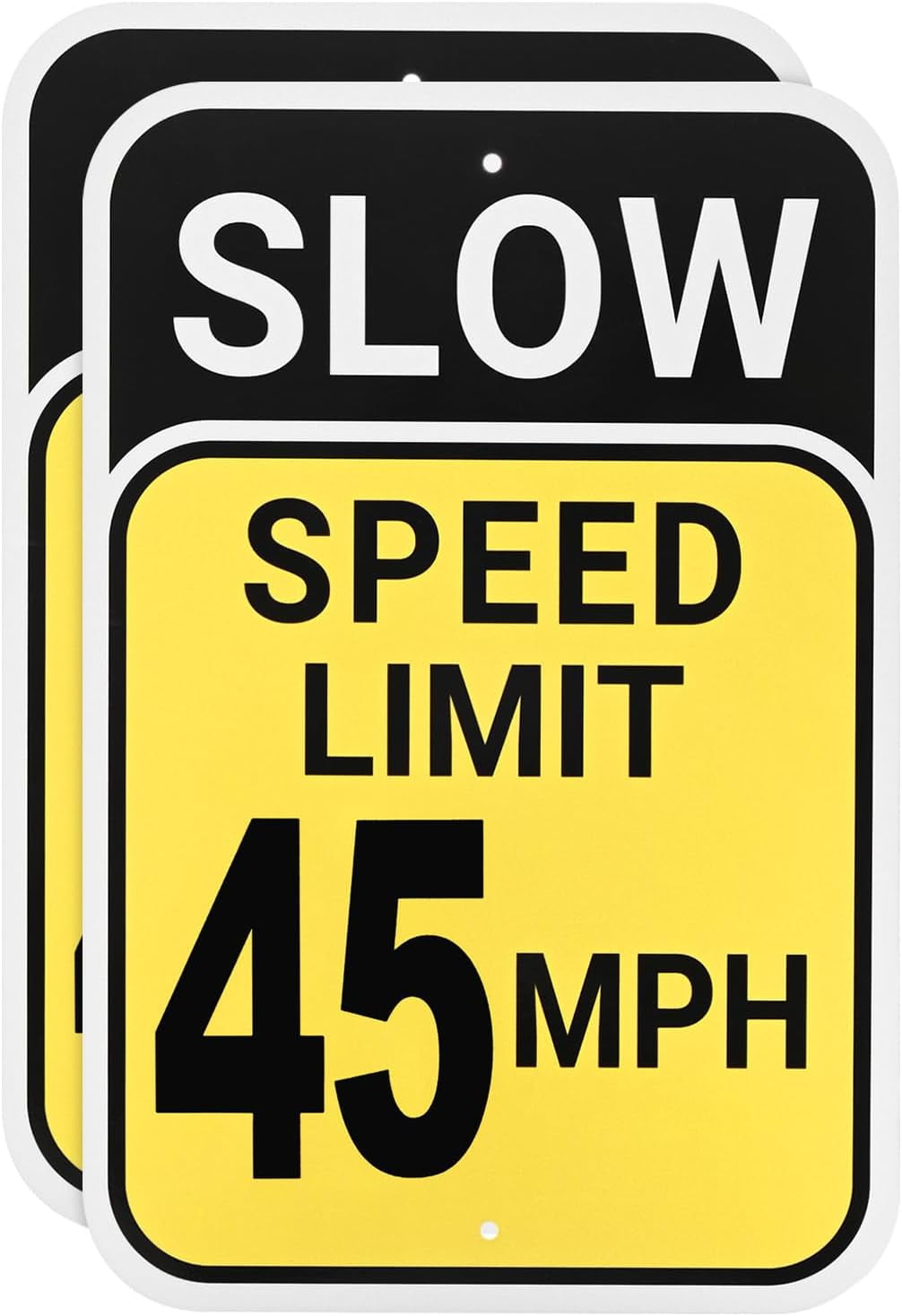 XD-2-Pack Speed Limit 10 MPH Sign, 12" x 8" Aluminum Weather Resistant ...