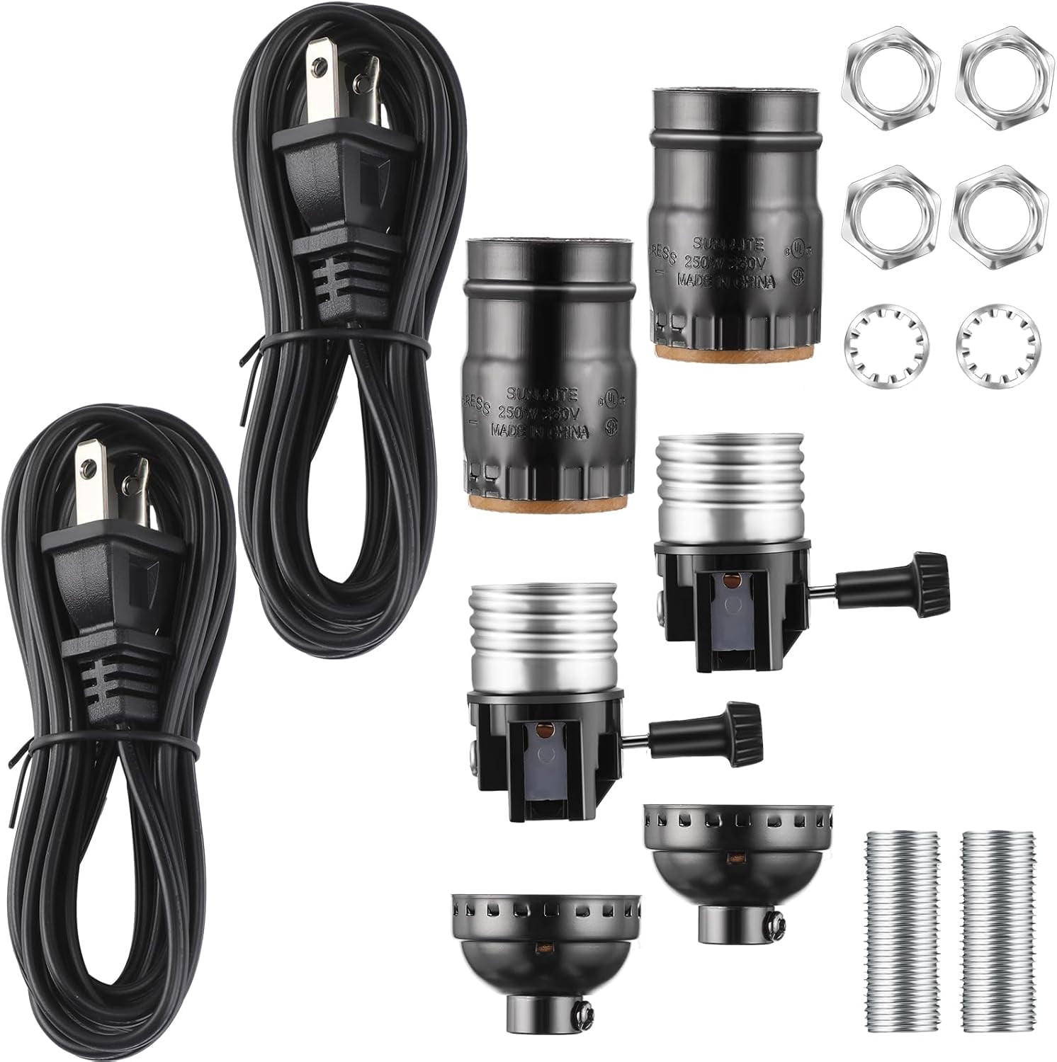 XD-2 Sets Lamp Repair Kit Table Rewire Lamp Parts with 3 Way Socket ...