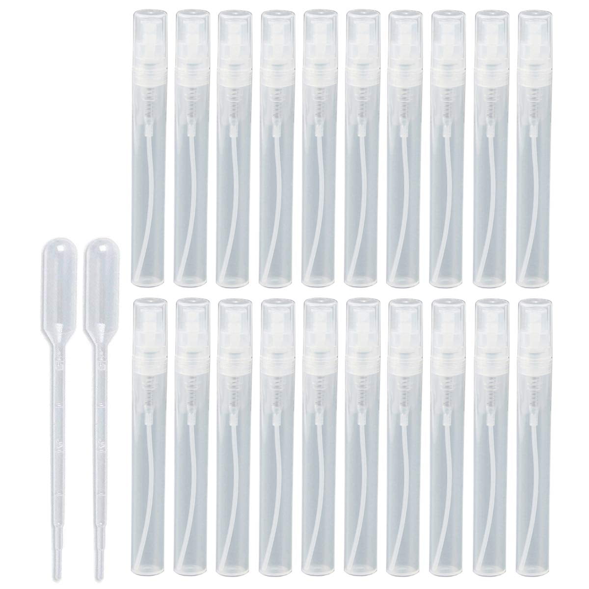XD-20 Pieces 5ml Portable Refillable Spray Bottle Clear Plastic Spray ...