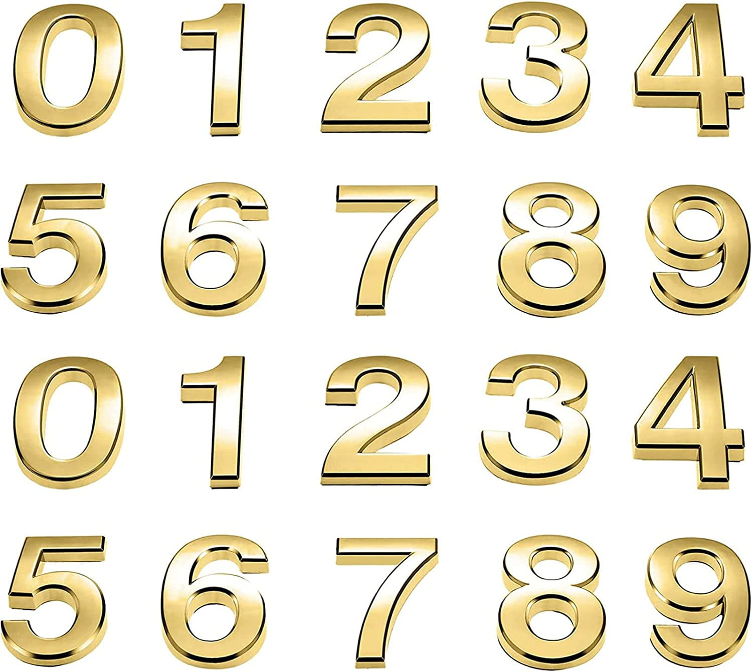 XD-20 Pieces Mailbox Numbers for House Outside 0-9 Door Room Signs Self ...